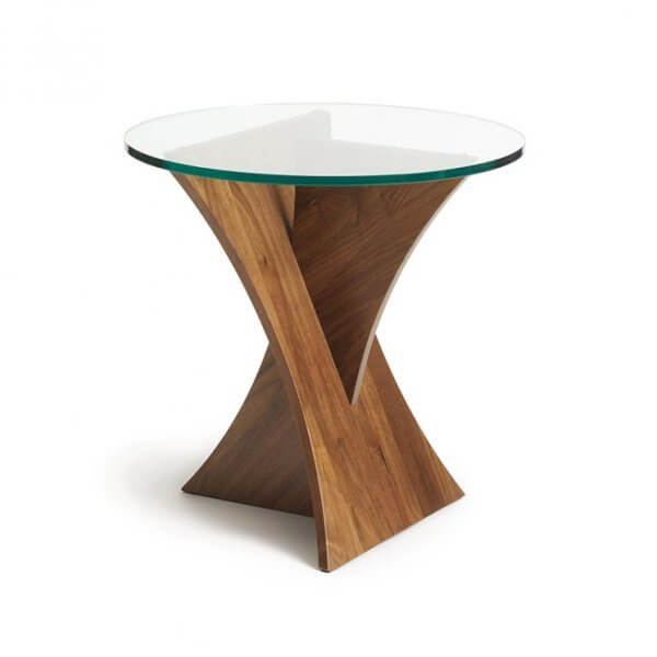 Round Glass Top - End Table - Otium Living